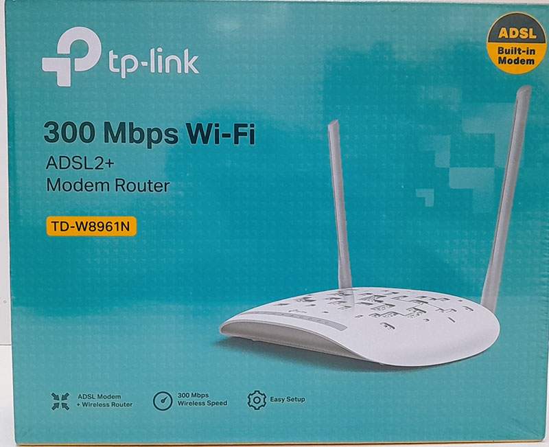 مودم روتر ADSL2 Plus بی‌سیم N300 تی پی-لینک مدل TD-W8961N گارانتی 10 ...