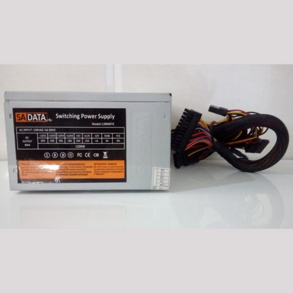 پاور قدرتمند SADATA مدل 1200WTC-دارای 4 ریل 12 ولت - امداد کامپیوتر یزد
