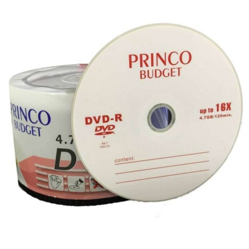 دی وی دی خام پرینکو پک 50 عددی ا PRINCO DVD-R - 50 Pack - امداد کامپیوتر یزد